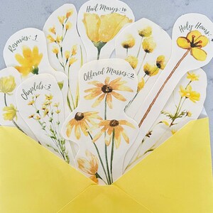 Spiritual Bouquet - Catholic Prayer Card Yellow - Etsy