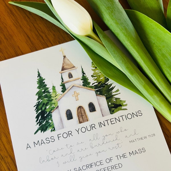 Printable Mass Card - Etsy