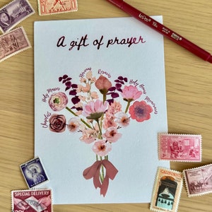 Spiritual Bouquet Prayer Card - Birth, Baptism, Wedding, Mother's Day ...