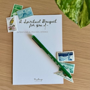 Spiritual Bouquet Prayer Card - Birth, Baptism, Wedding, Mother's Day ...