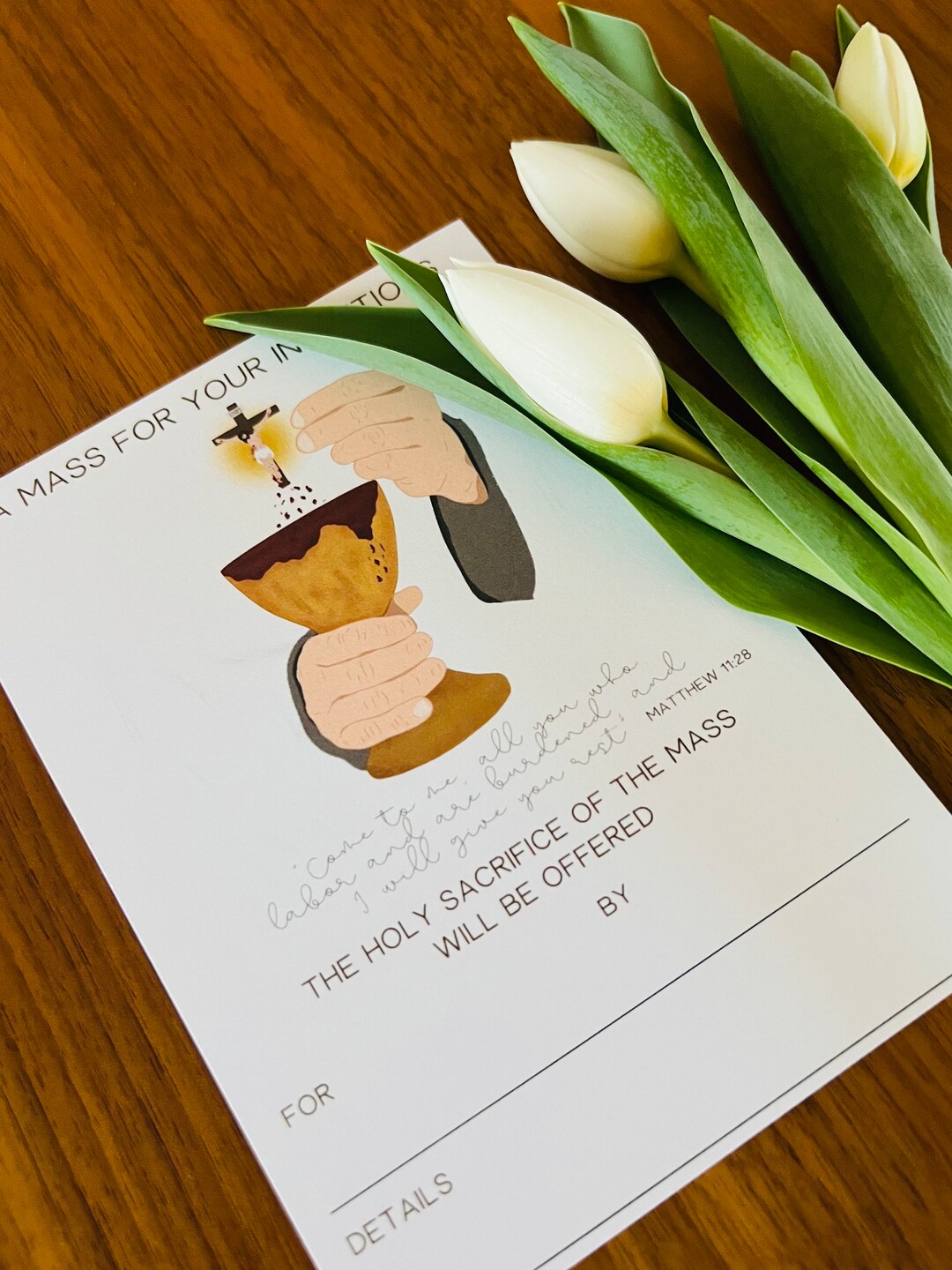 Catholic Mass Intentions Holy Card Printable - Etsy