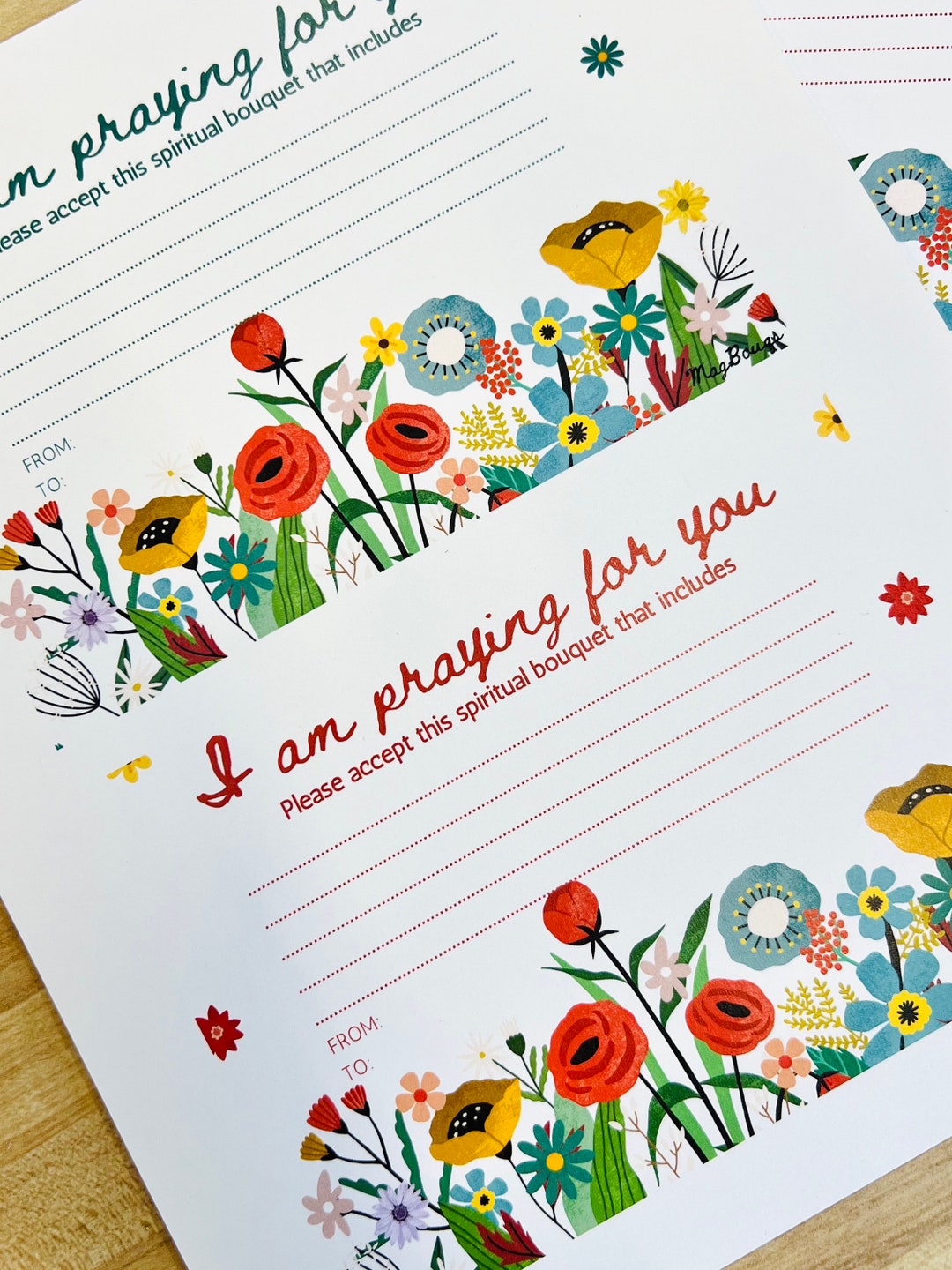 Spiritual Bouquet - Christian Prayer Card Printable - Etsy