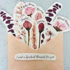 Spiritual Bouquet - Catholic Prayer Card Rose - Etsy