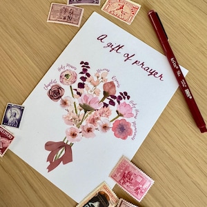 Spiritual Bouquet Prayer Card - Birth, Baptism, Wedding, Mother's Day ...