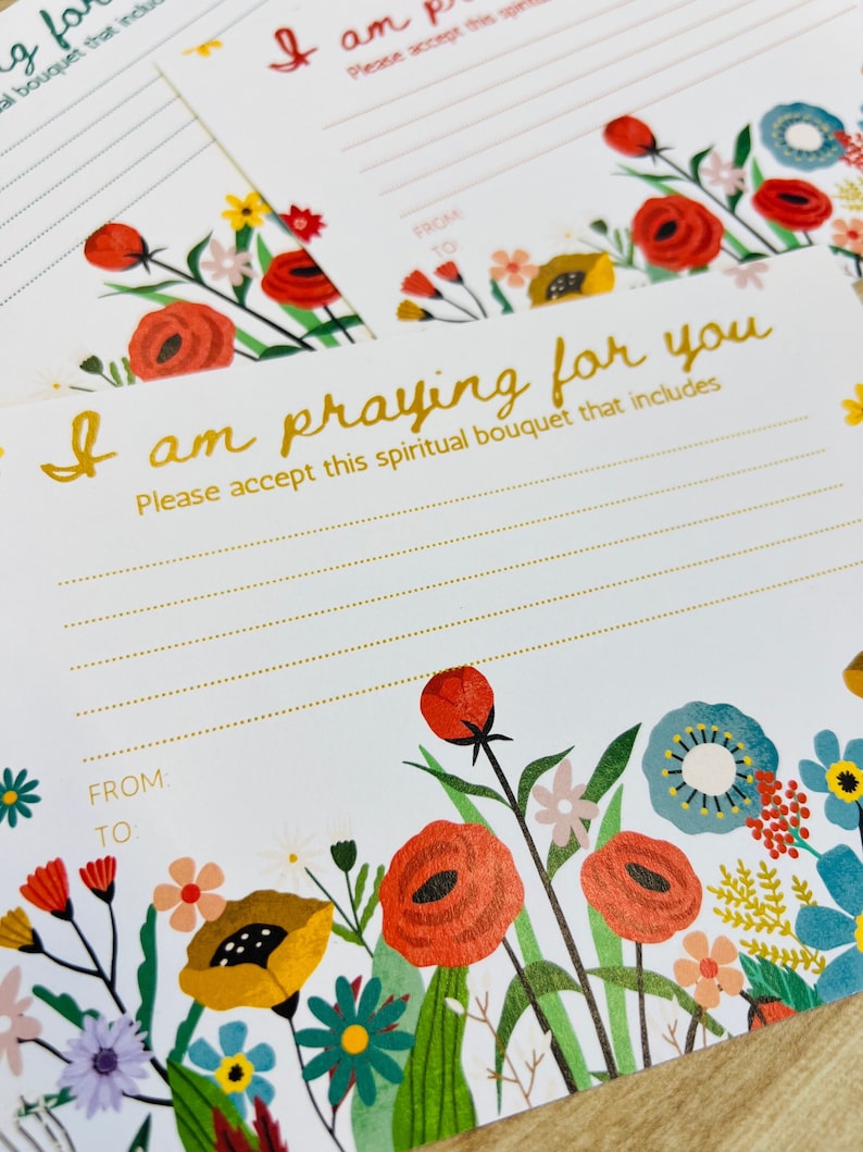 Spiritual Bouquet - Christian Prayer Card Printable - Etsy
