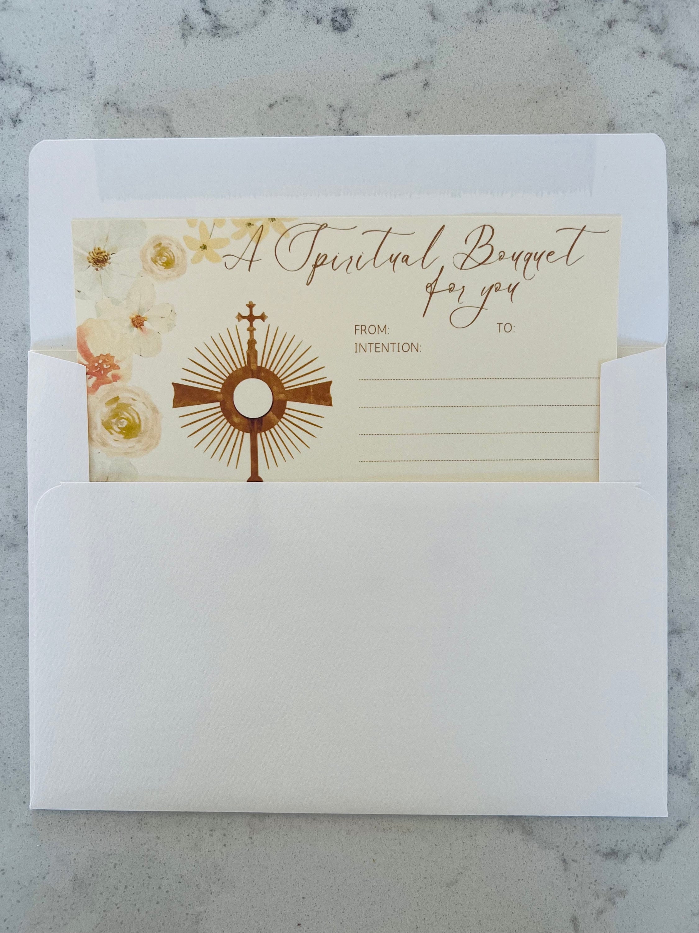 Spiritual Bouquet Card Catholic Adoration Prayer Card - Etsy