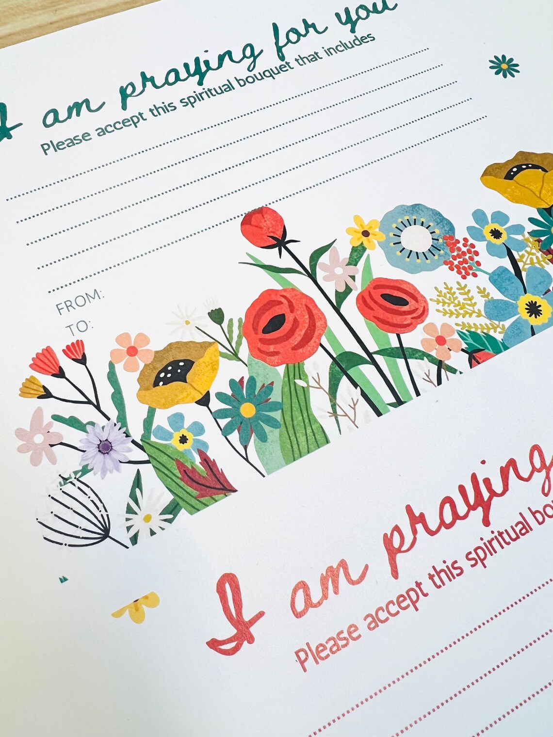 Spiritual Bouquet Christian Prayer Card Printable - Etsy