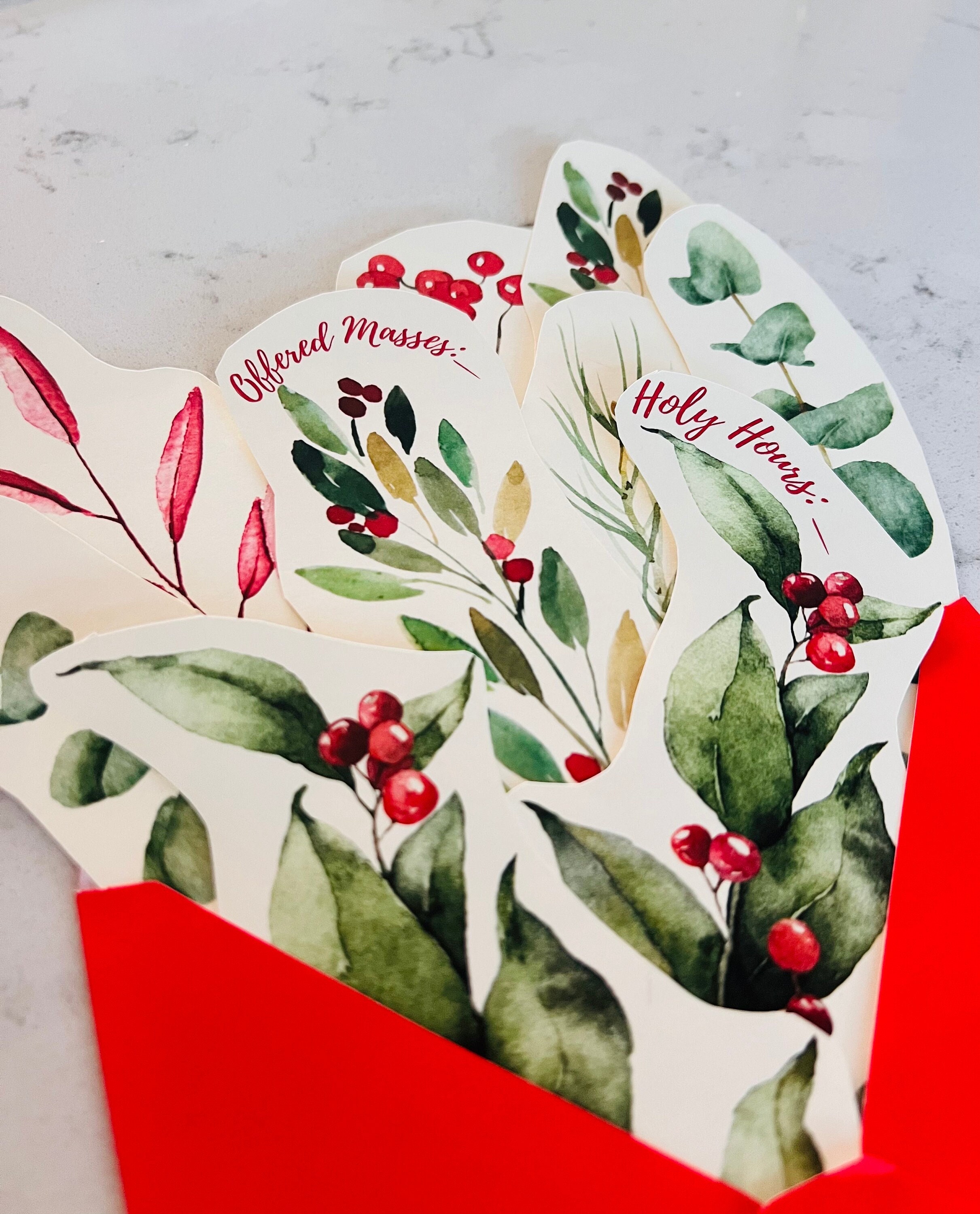 Spiritual Bouquet Catholic Prayer Card Christmas Edition - Etsy