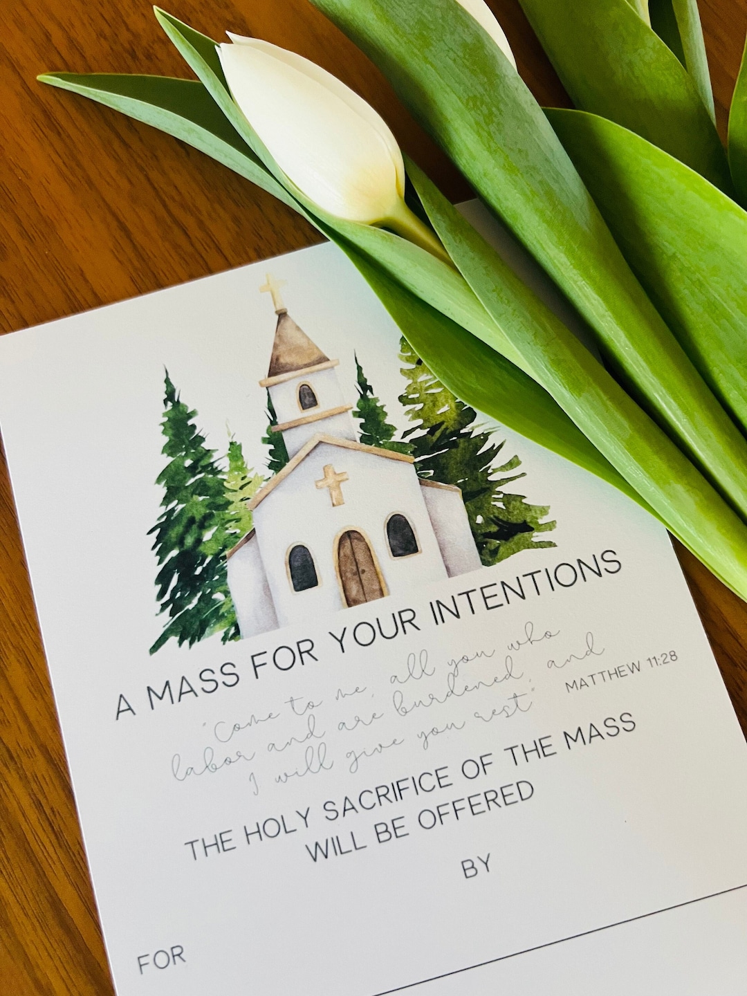 Catholic Mass Intentions Holy Card Printable - Etsy