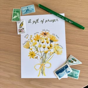 Spiritual Bouquet Prayer Card - Birth, Baptism, Wedding, Mother's Day ...