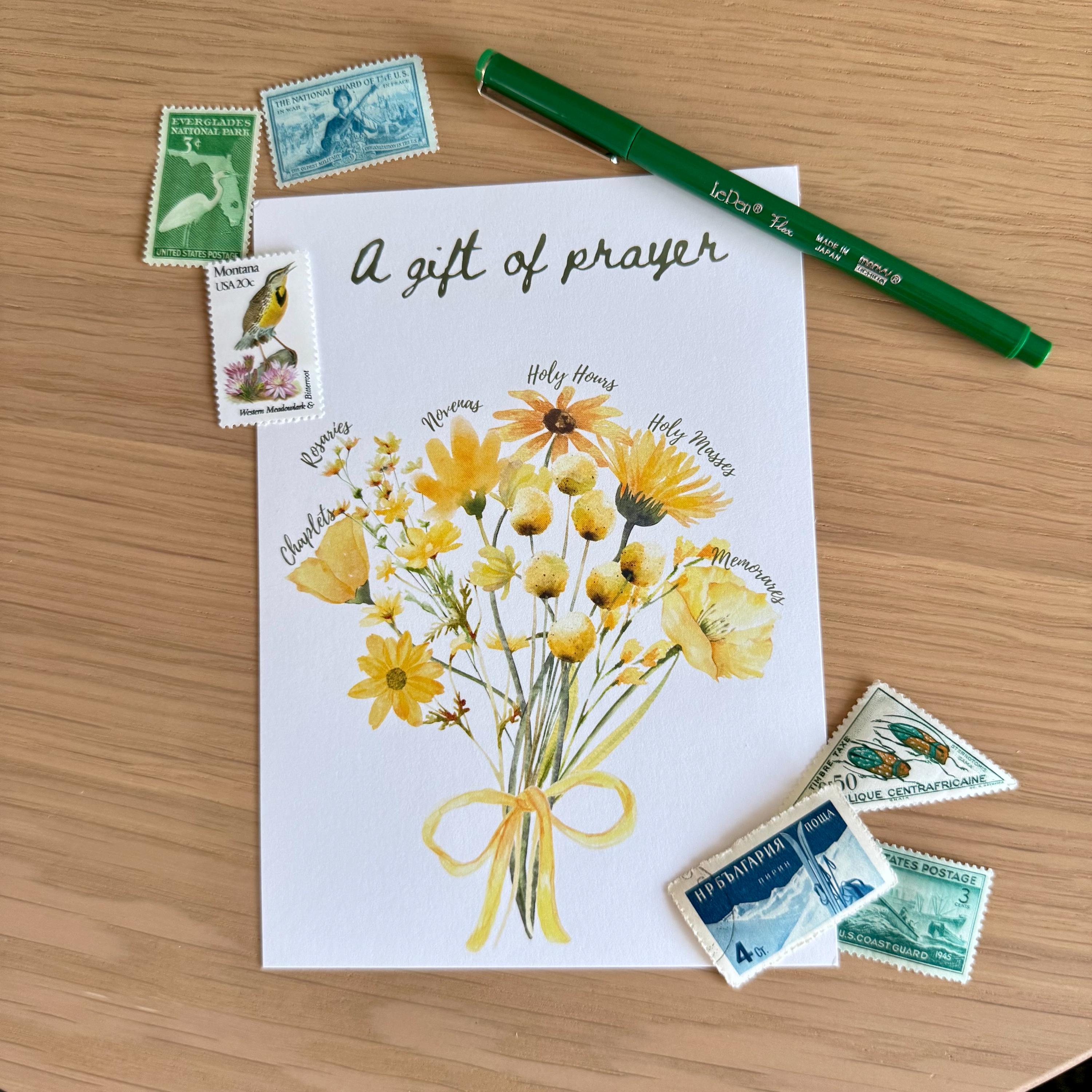 Catholic Prayer Card – Spiritual Bouquet - Printed Version - Etsy