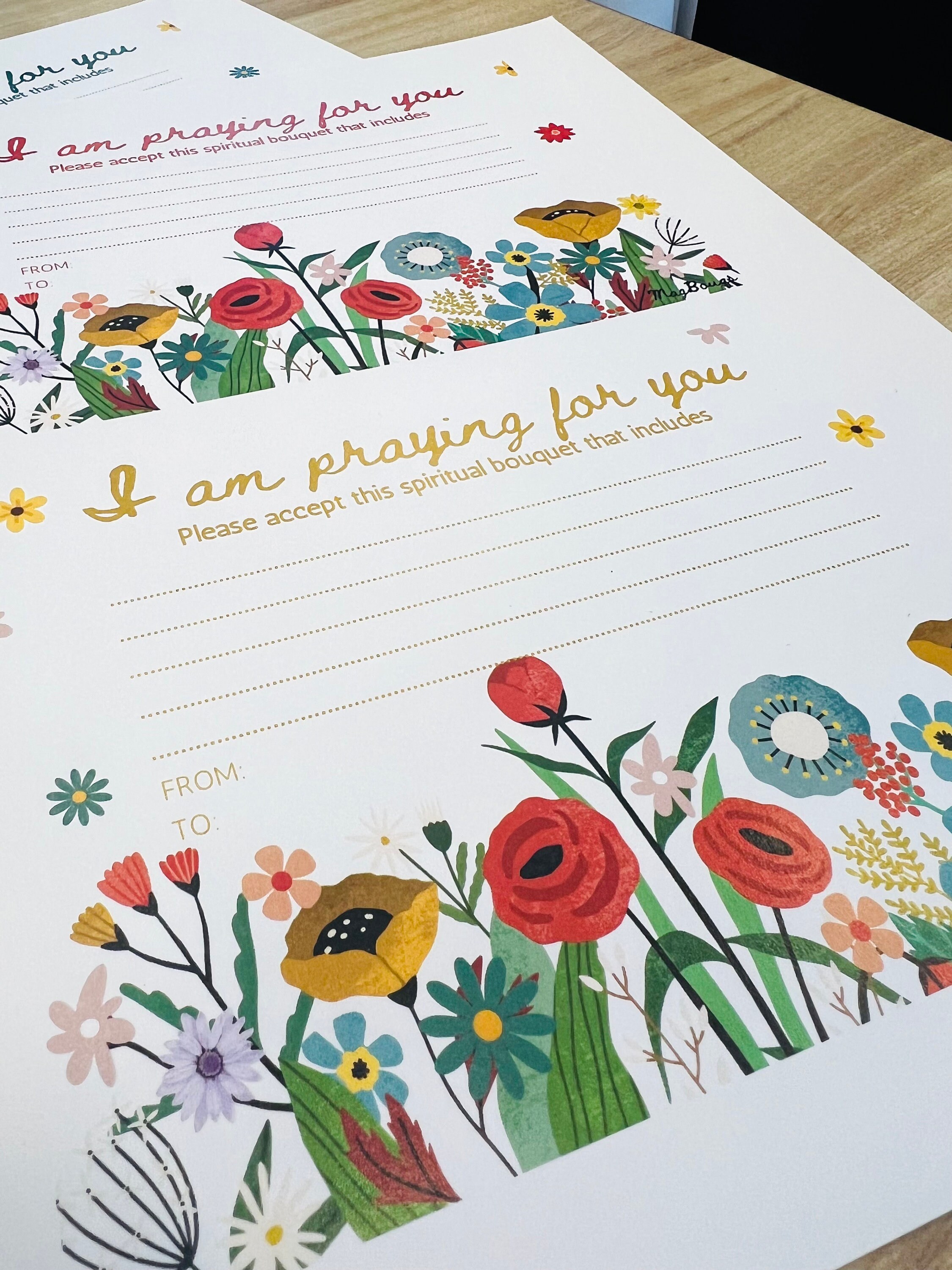 Spiritual Bouquet Christian Prayer Card Printable - Etsy