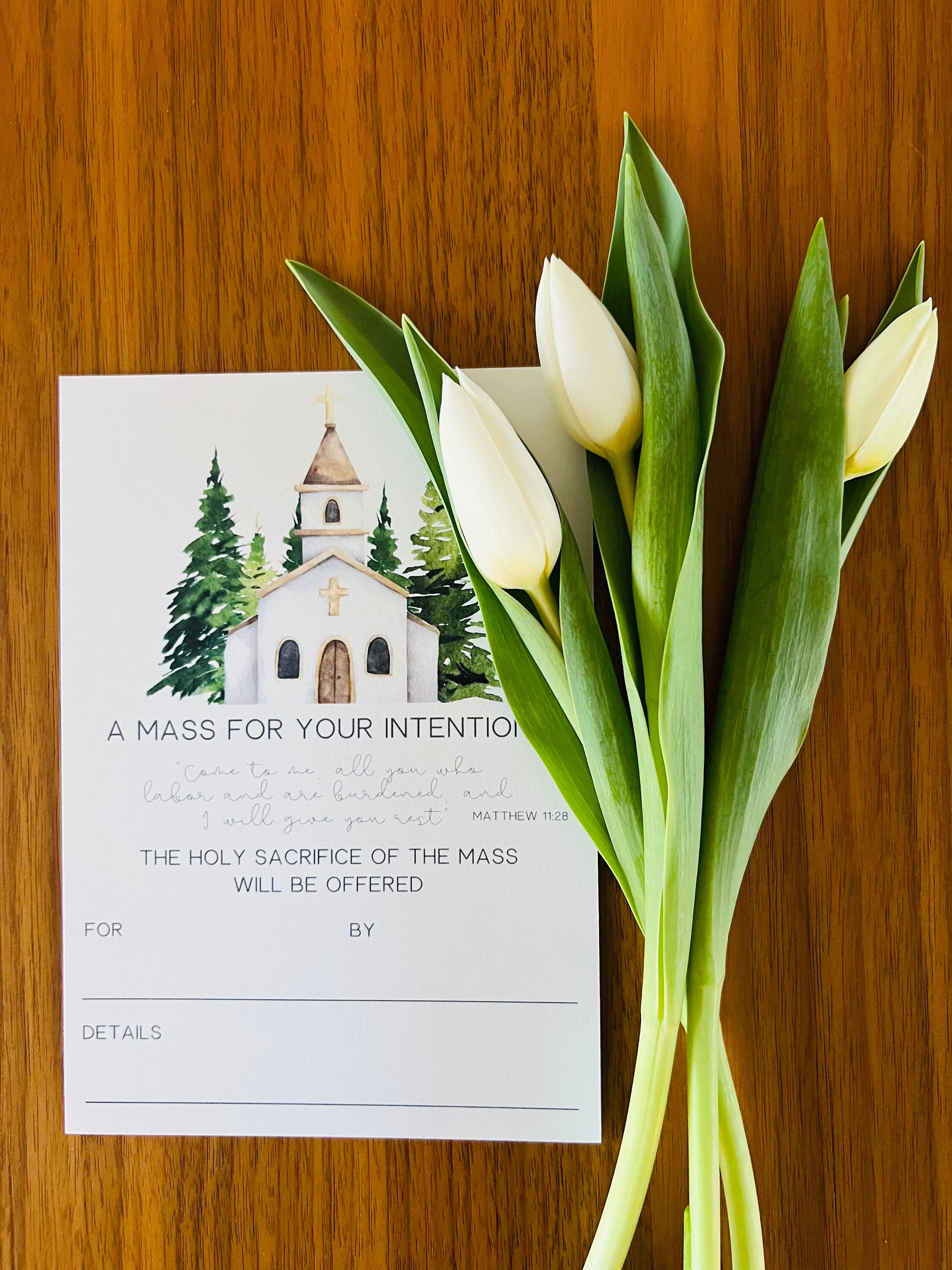 Catholic Mass Intentions Holy Card Printable - Etsy