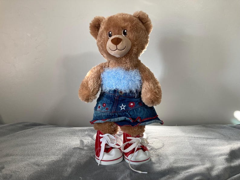 Blue Fluffy Tube Top for Build A Bears, Teddy Bears, Plushies and ...