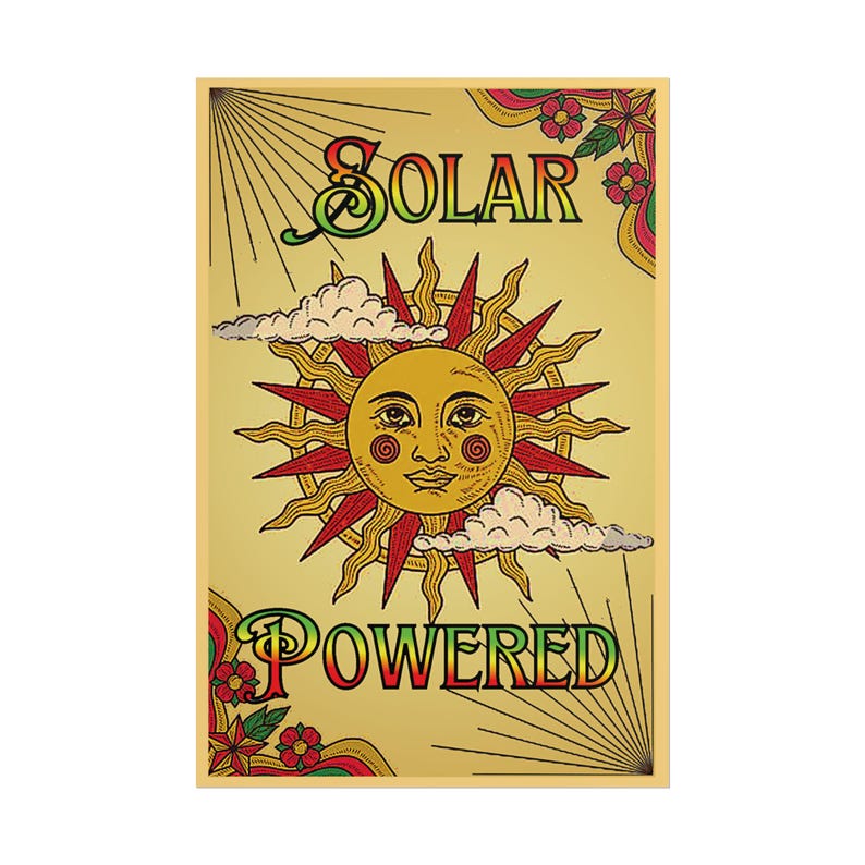 Solar Power Rolled Poster - Eco Positive Daily Affirmation Wall Art ...
