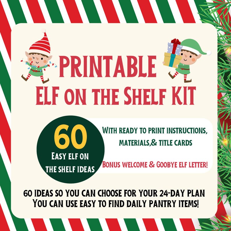 Elf on the Shelf Printable Elf on the Shelf Notes Elf Notes Elf Letter ...