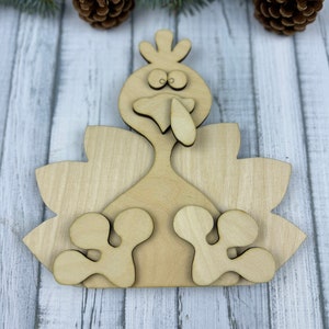 Primitive Turkey - Free Standing - DIY - Kit - Seasonal - Thanksgiving ...