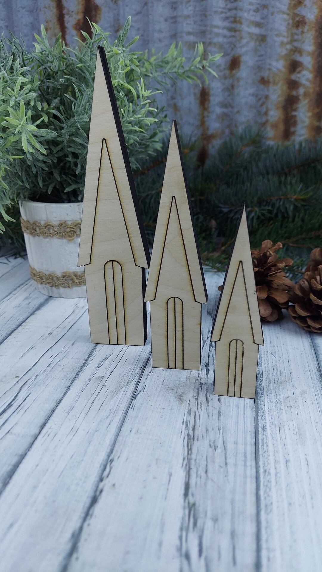 Mini Churches - DIY - Kit - Whimsical - Holiday - Winter - Christmas ...