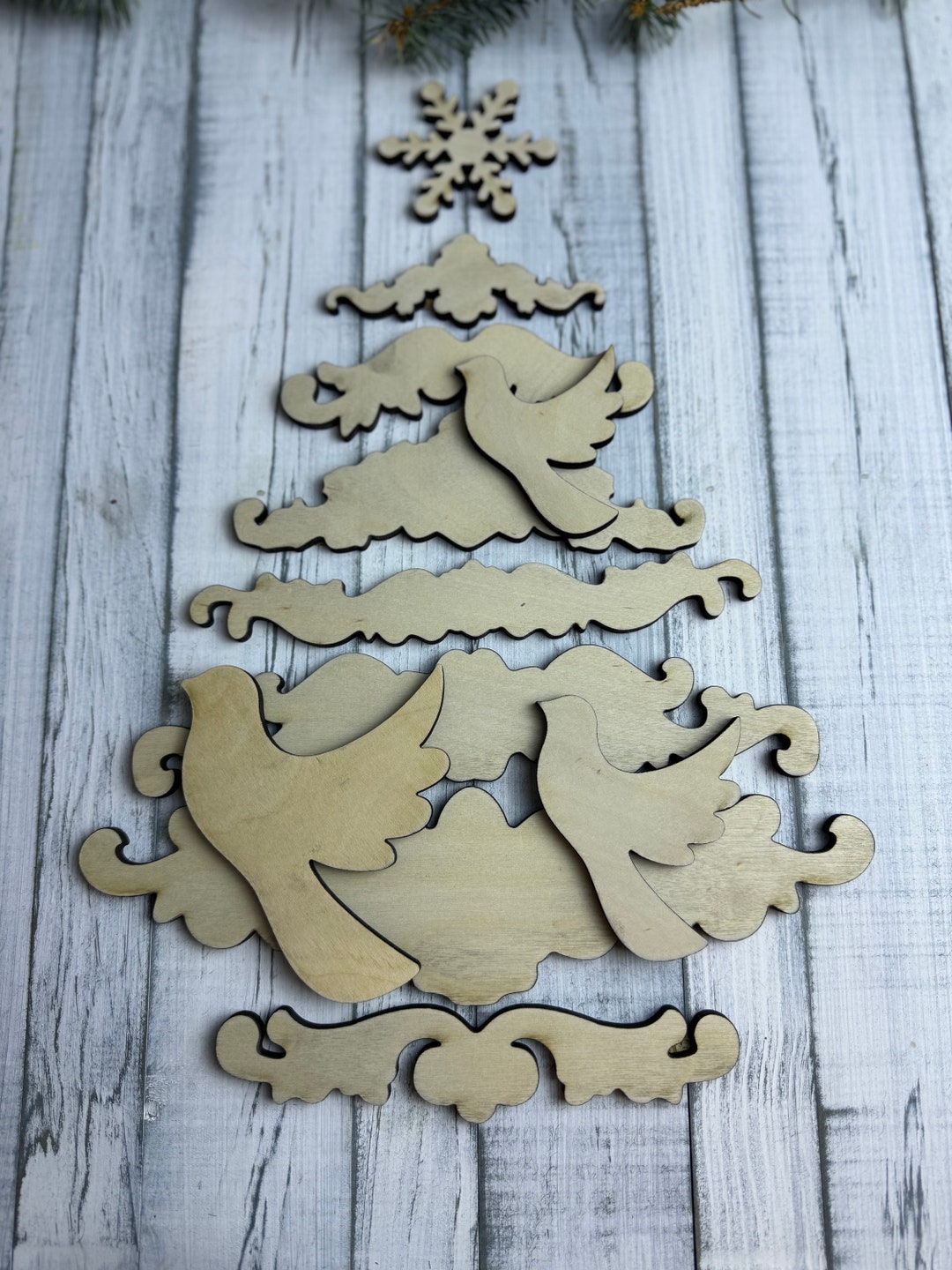 Applique Tree With Birds - Doves - Cardinals - Trees - Pine Tree - DIY ...