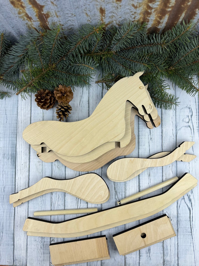 Primitive Rocking Horse, DIY, Kit, Whimsical, Primitive, Holiday ...