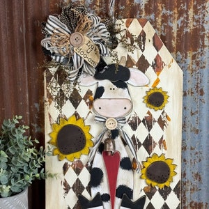 Primitive Cow 1/2" Thick - DIY - Kit - Whimsical - Holiday - Cow - Etsy