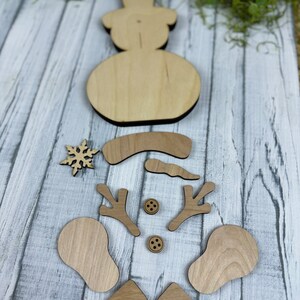 Large Snowman 1/2" Thick - Male - Female - DIY, Kit, Whimsical, Holiday ...