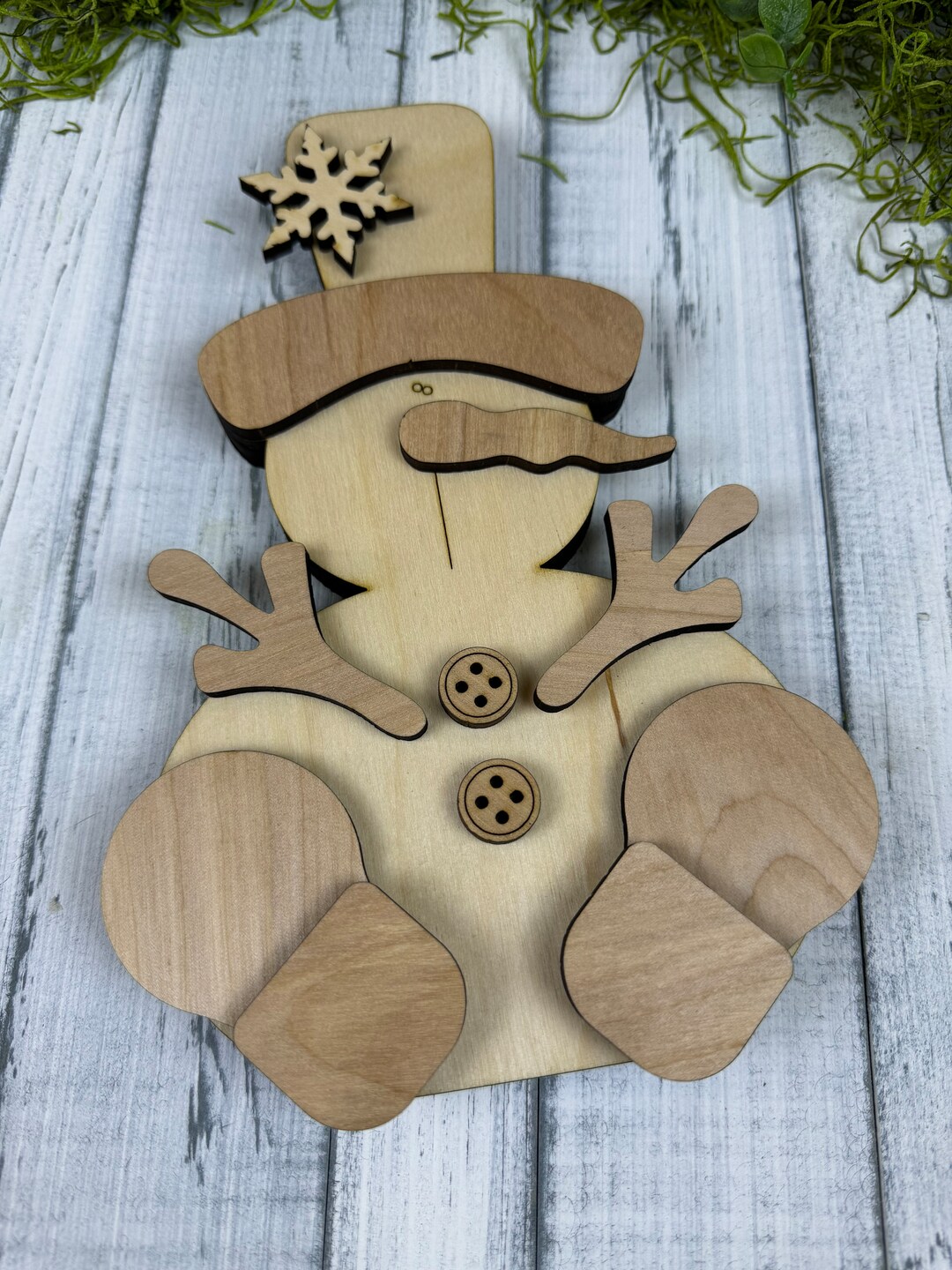 Large Snowman 1/2" Thick - Male - Female - DIY, Kit, Whimsical, Holiday ...