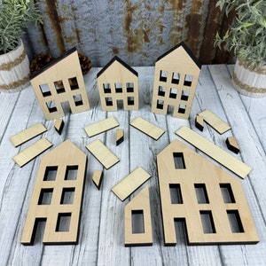 Mini Primitive Salt Houses 1/2" Thick - DIY Kit - Etsy