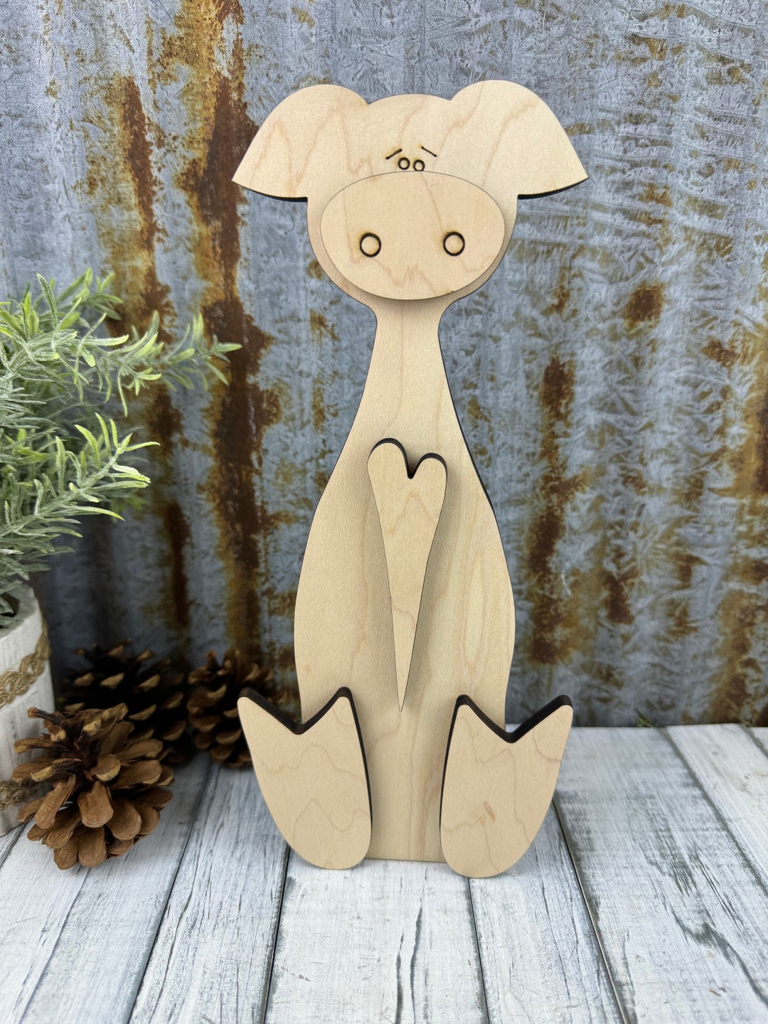 Primitive Pig 1/2" Thick - DIY - Pig - Kit - Whimsical - Etsy