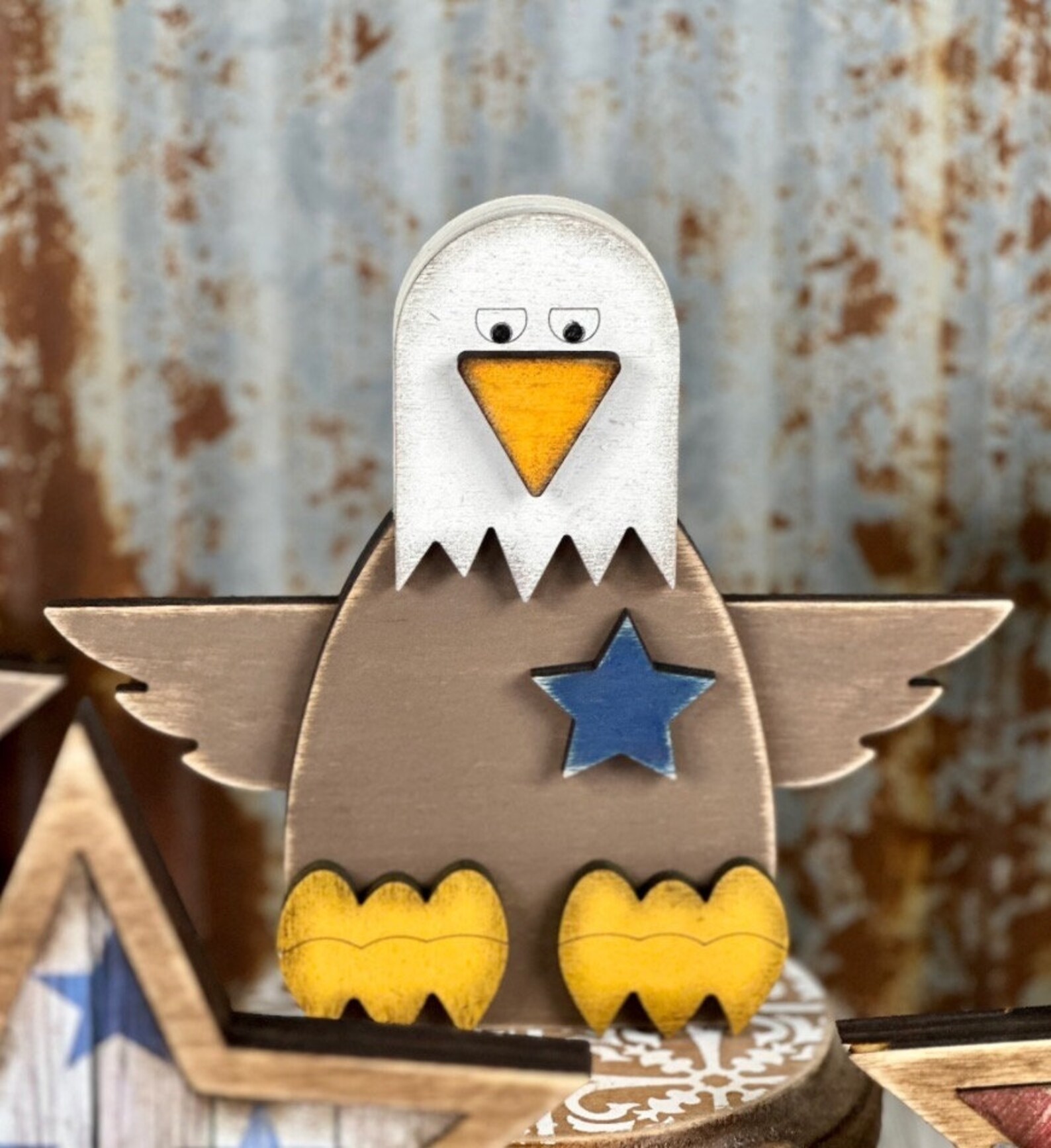 Primitive Eagle & Miss Liberty 1/2" Thick - DIY - Bald Eagle - Statue ...