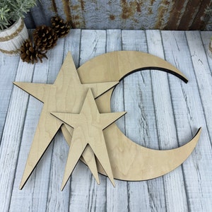 Stars and Moon 1/2 Thick Star DIY Kit - Etsy
