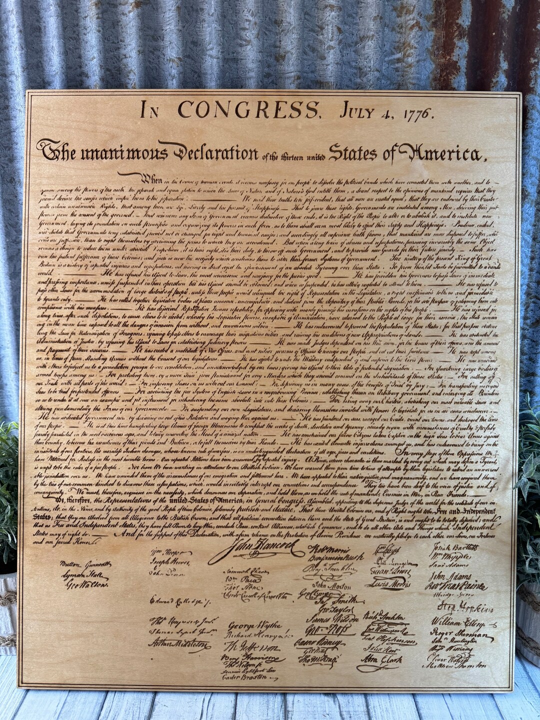 Declaration of Independence 1/2" Thick - DIY Kit - Etsy
