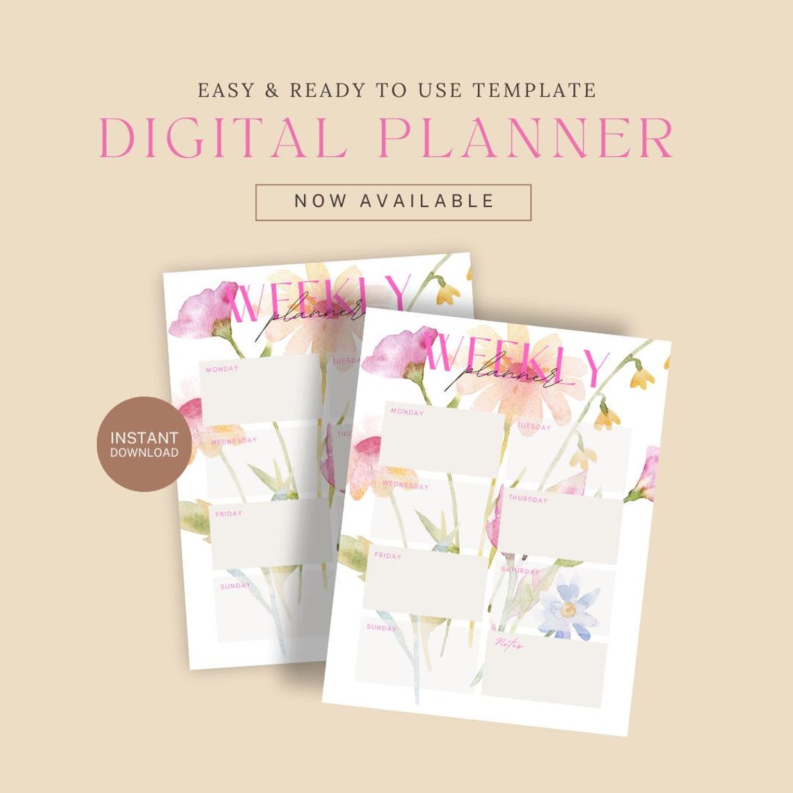 2025 Weekly Planner Organizer Printable Digital Download - Etsy