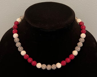 Solid Bling Baseball Necklace Red Solid Red Drip Bling Drip Necklace - Etsy