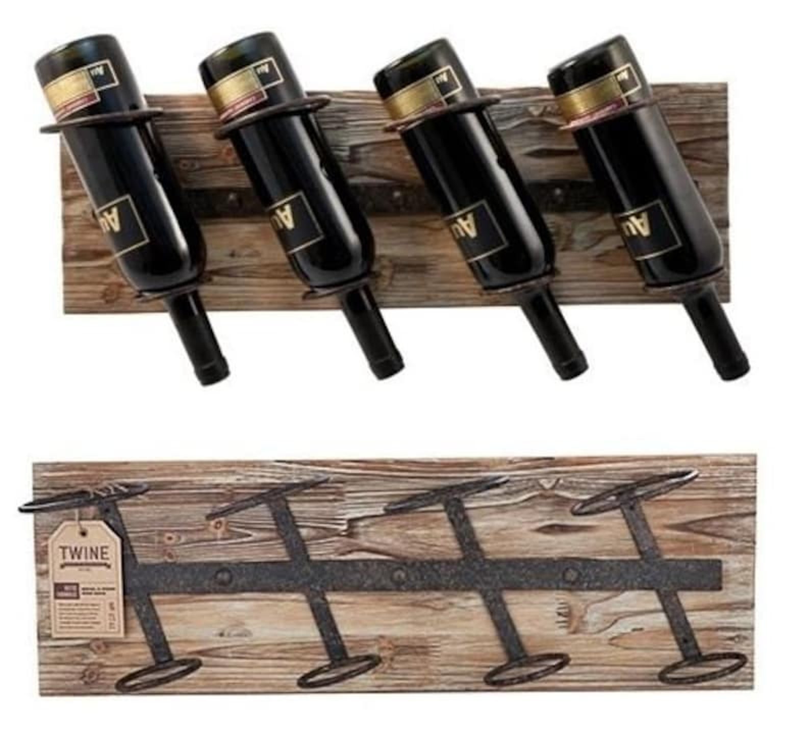 Wine Rack, Wine Rack Wall Mounted, Steel Wine Rack, Industrial Black ...