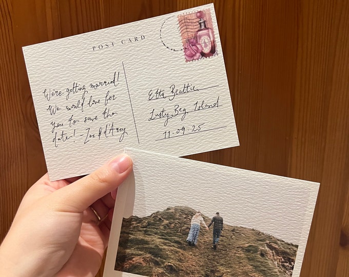 Custom Handmade Postcard Wedding Save the Dates - Etsy