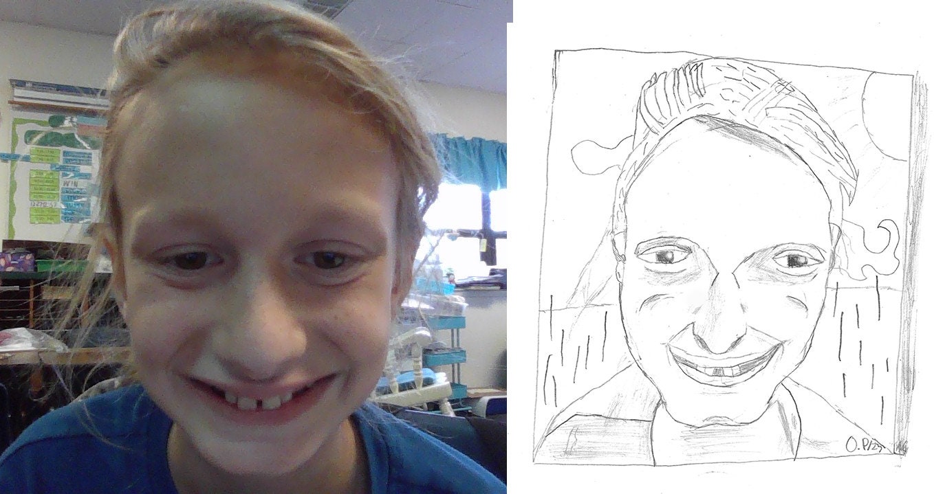 Simple Face Sketch (hard Copy) - Etsy