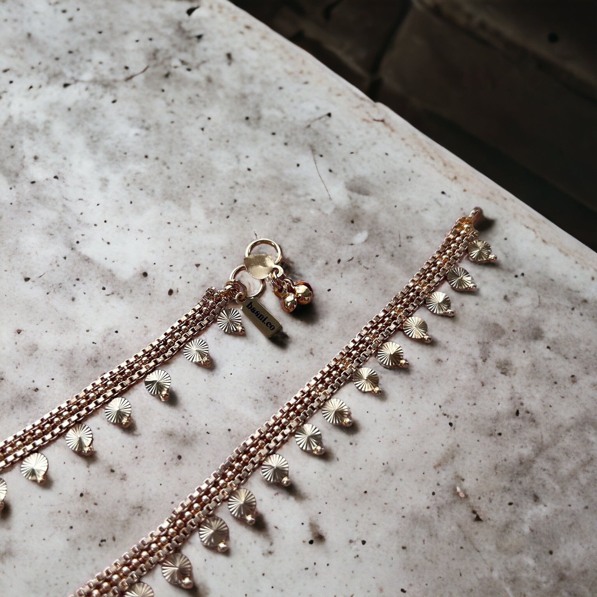 GOLD LILY JHANJRA | Indian Pakistani Anklet Jewellery for Her Plated ...