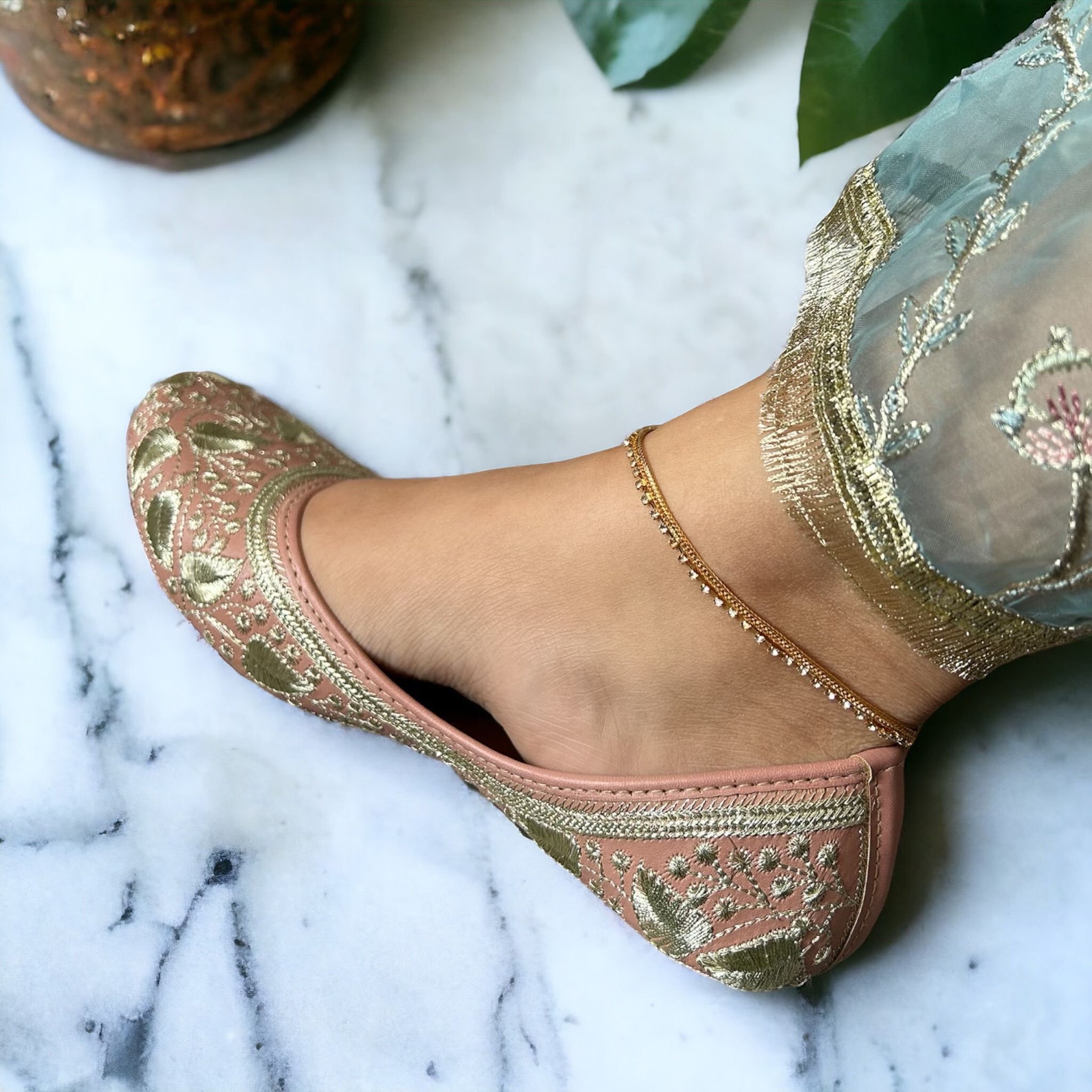 SIMPLICITY ANKLET | Indian Style Anklet Jewellery Simple Gold With ...