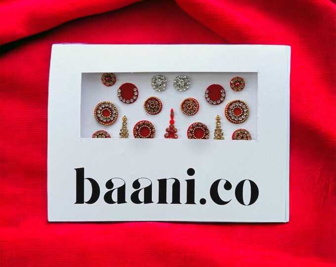 25x Classic Bindi With Gold Mehandhi Cone Bindis Assorted Shape, Size ...