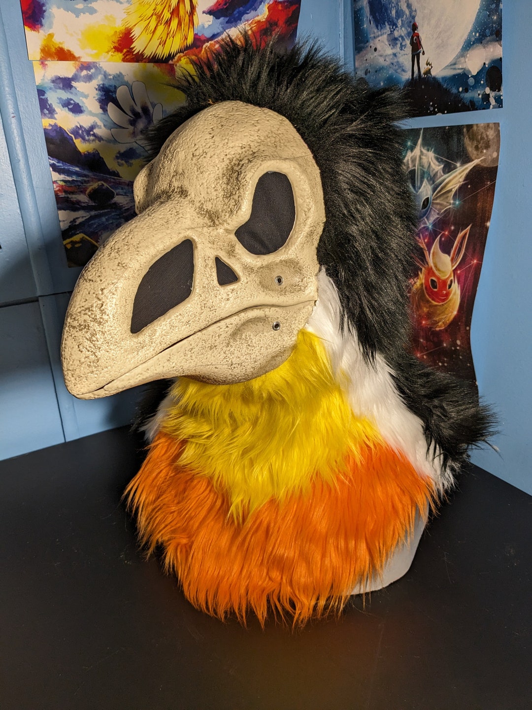 Halloween Skull Crow Fursuit Head - Etsy