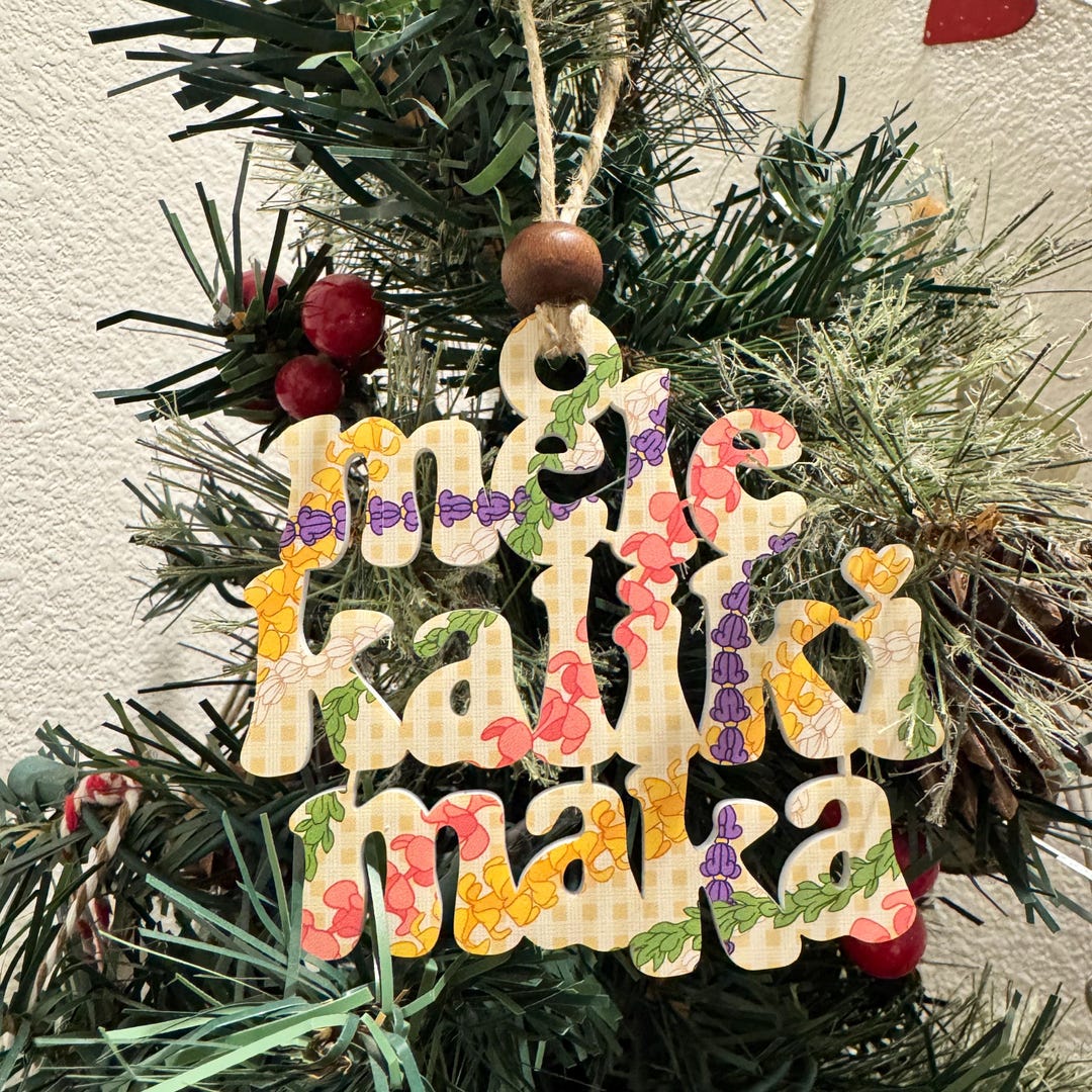 Mele Kalikimaka Palaka Ornament Christmas Ornament From Hawaii Hawaiian ...