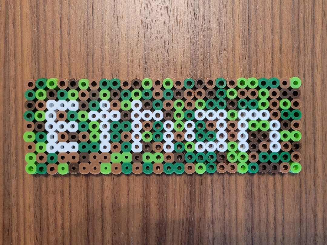 GRAND OPENING SPECIAL! Personalized Perler Bead Name Tag - Minecraft - Etsy