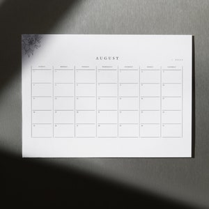 2024 Printable Calendar Landscape, Minimalist Monthly Calendar 2024 ...