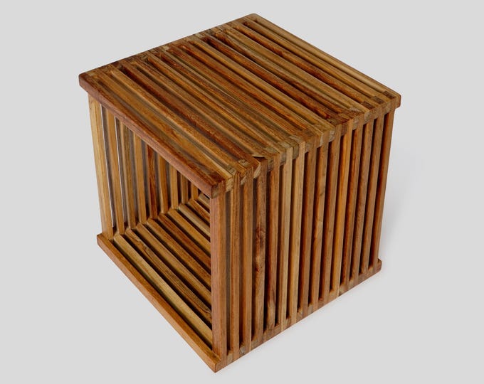 Cult of Wood® One Cube Rack Teak Wood / Cube Bookshelf / Console - Etsy