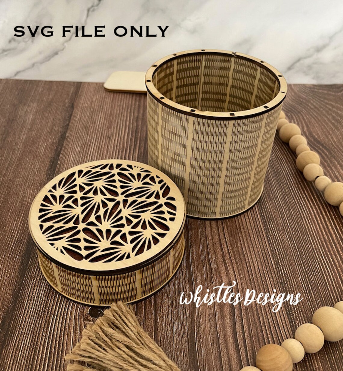 Living Hinge Round Box SVG: Laser Cut File (digital Download) - Etsy ...