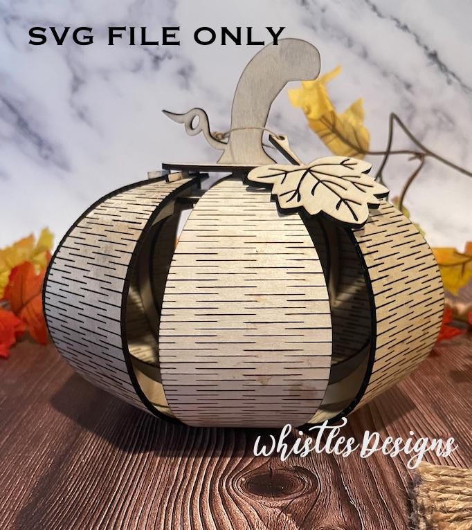 Living Hinge Pumpkin SVG - Etsy