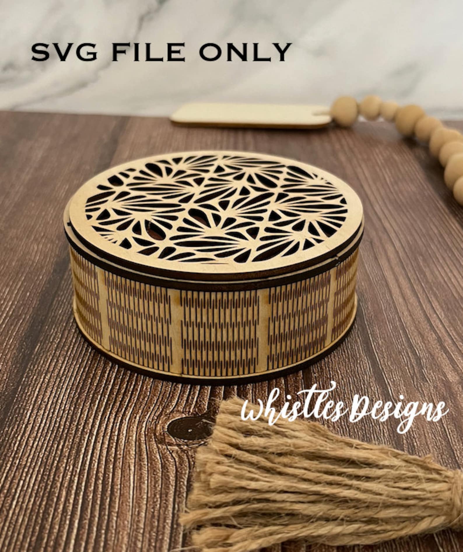 Living Hinge Round Box SVG: Laser Cut File (digital Download) - Etsy ...