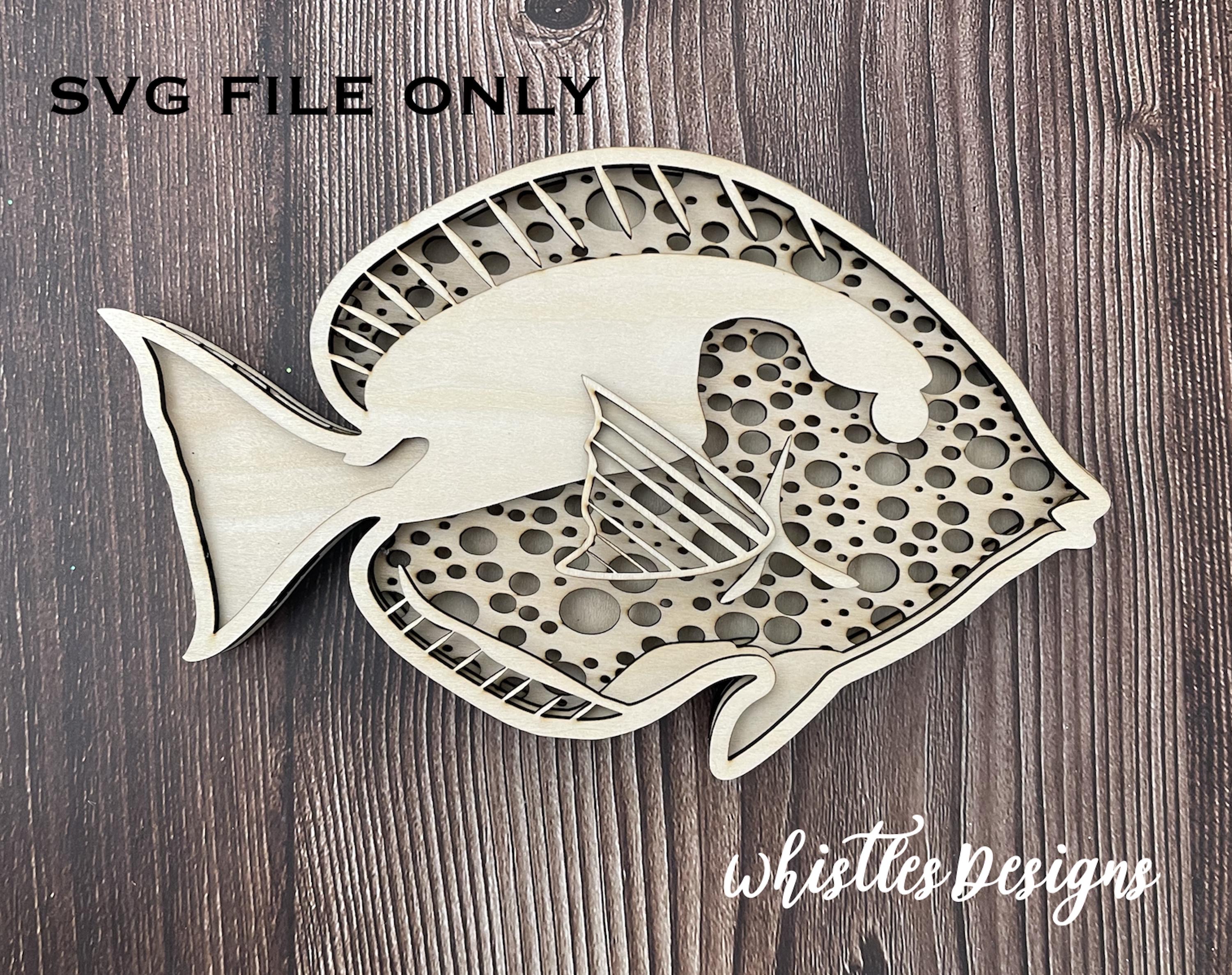 Layered Tang Fish SVG - Etsy