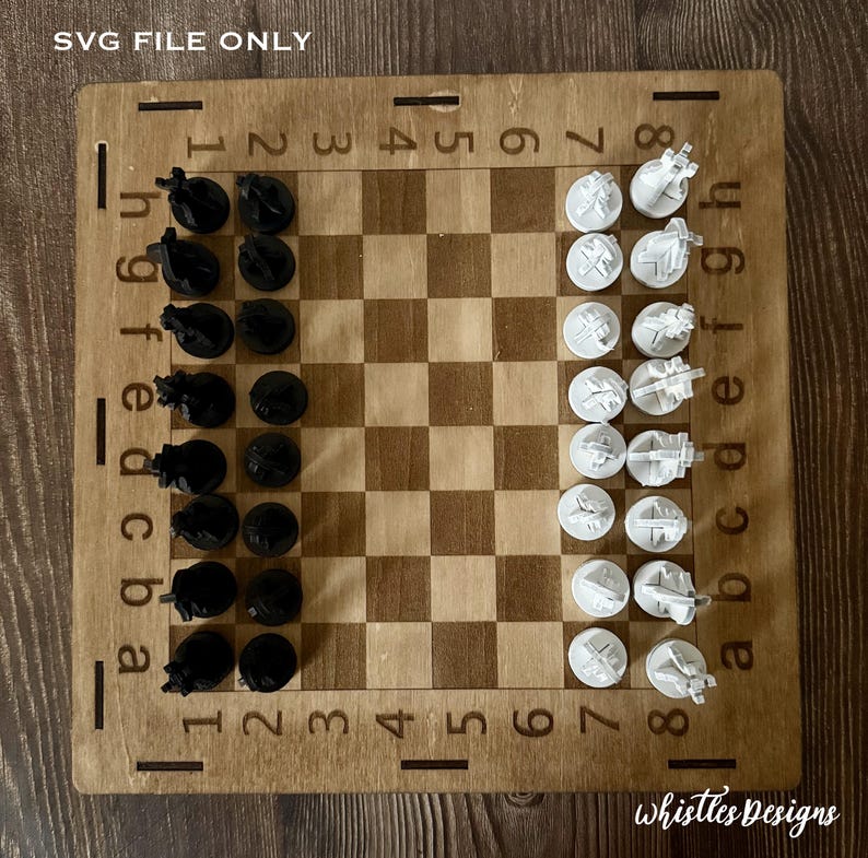 Chess Board With Drawer for Chess Pieces - Digital File Only - Etsy